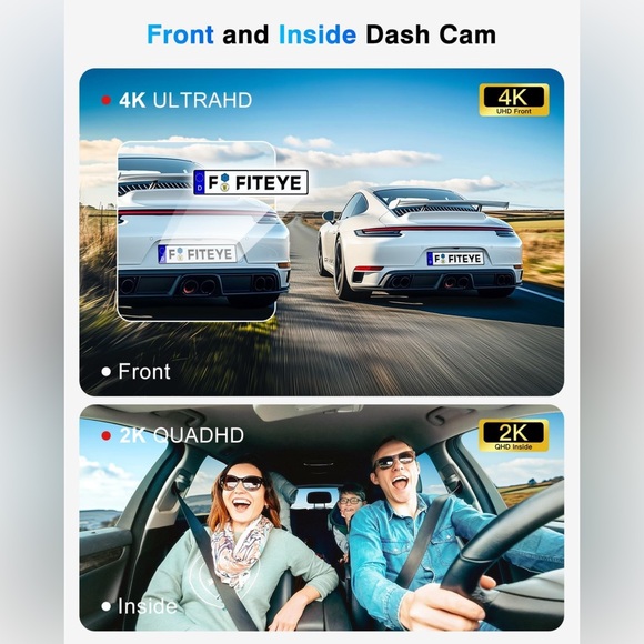 fiteye | Car Audio, Video & GPS | 3 Channel 4k Dash Cam Imx335 Starvis ...